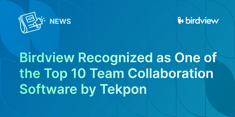 Birdview Recognized as One of the Top Team Collaboration Software by ...